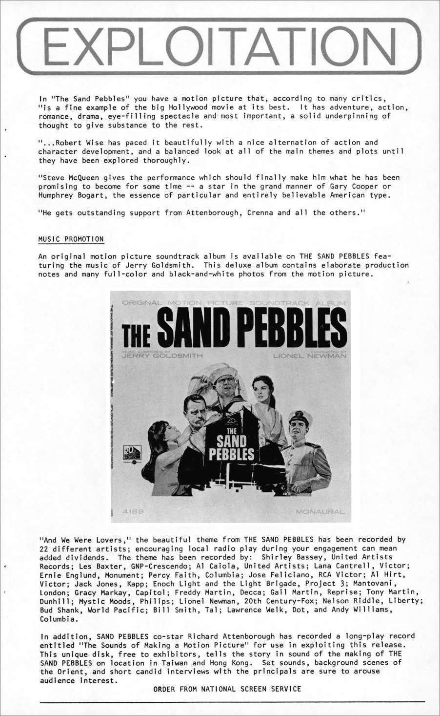 The Sand Pebbles Pressbook - 1967